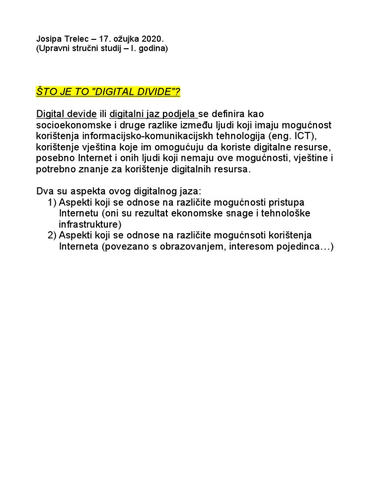 Digital Devide | PDF