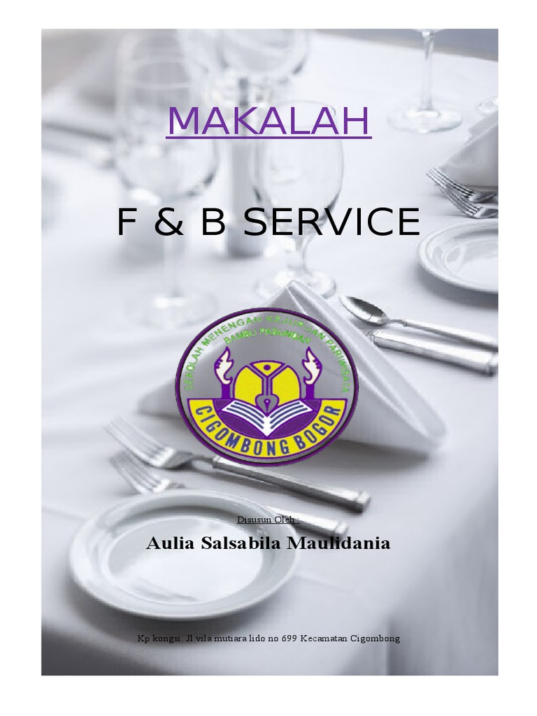 Standar Pelayanan F&B di Restoran | PDF | Karier & Perkembangan | Bisnis