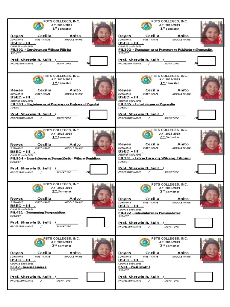 CLASSCARD | PDF | Philippines | Languages Of Southeast Asia