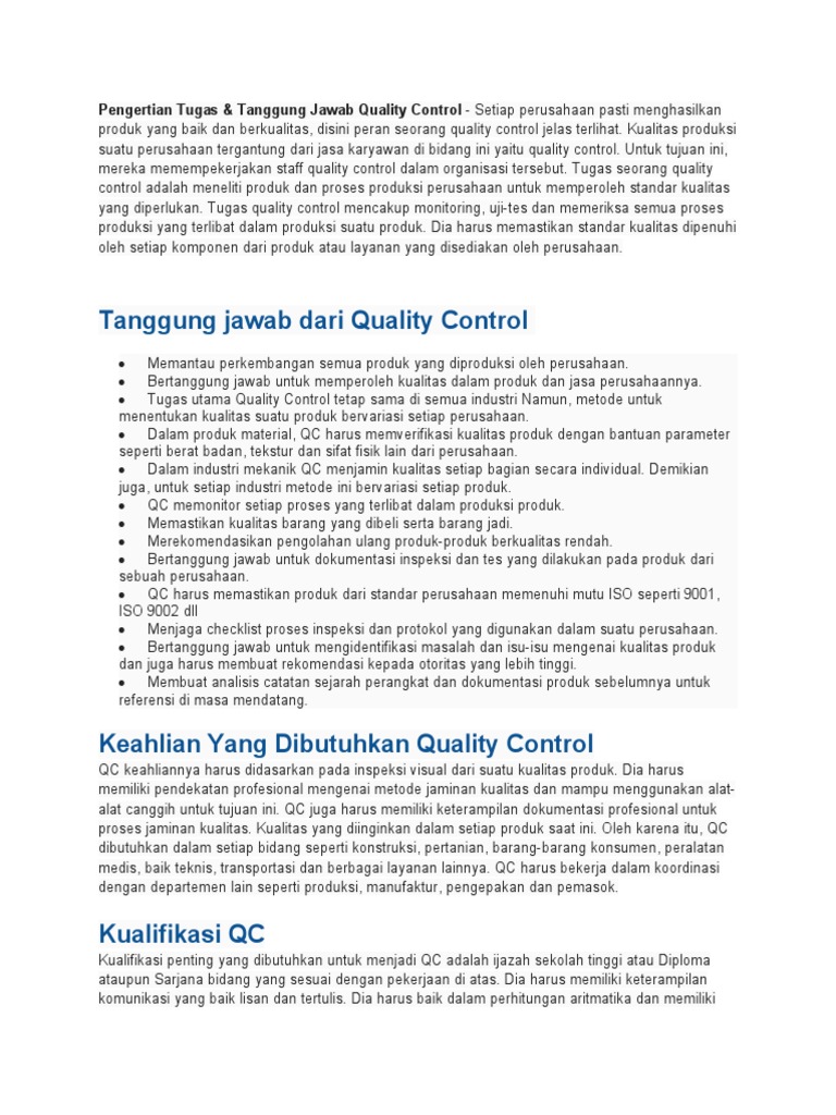 Tugas QC | PDF