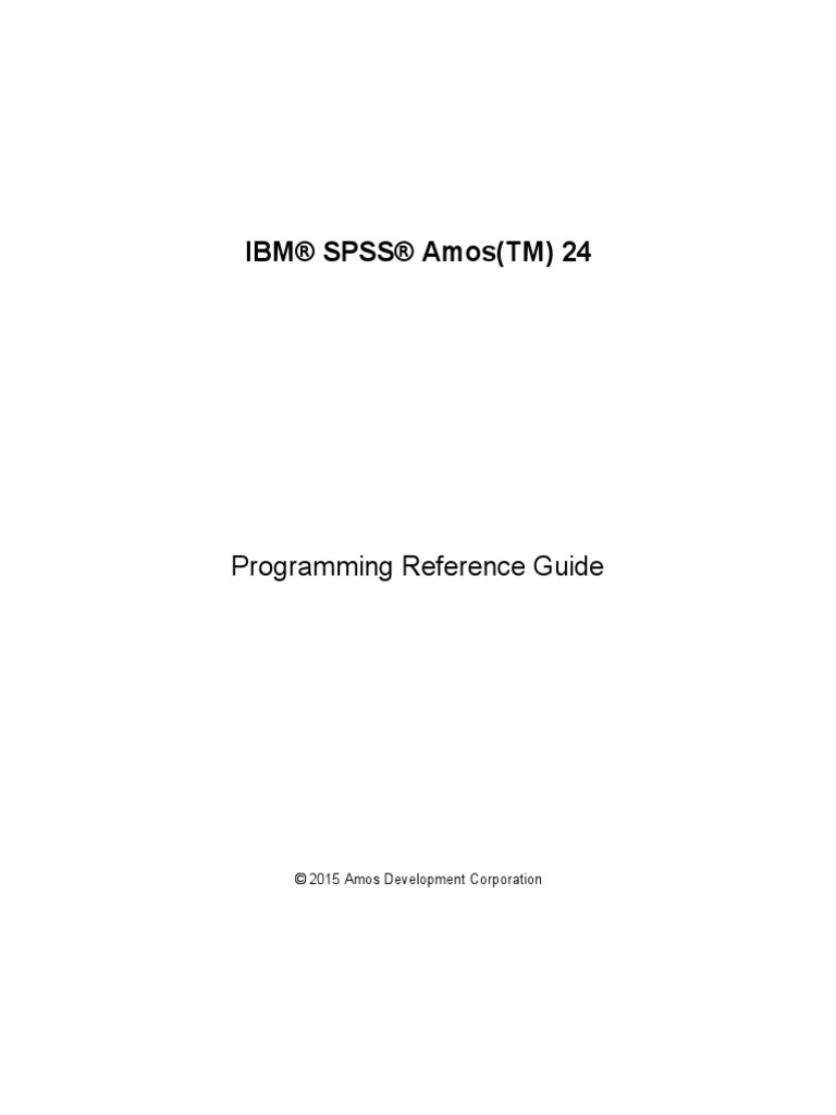 Programming Reference PDF | PDF | Spss | Computer Science
