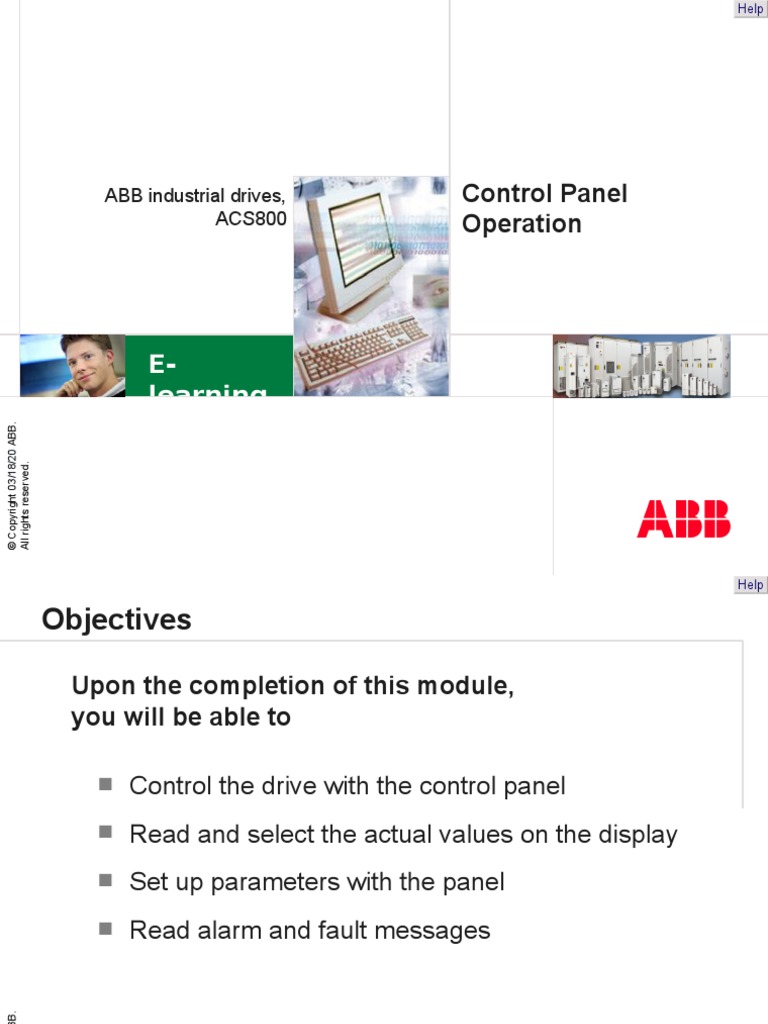 ACS800 Control Panel Operation | PDF | Parameter (Computer Programming ...
