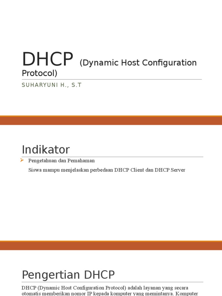 Dhcp Dynamic Host Configuration Protocol Pdf