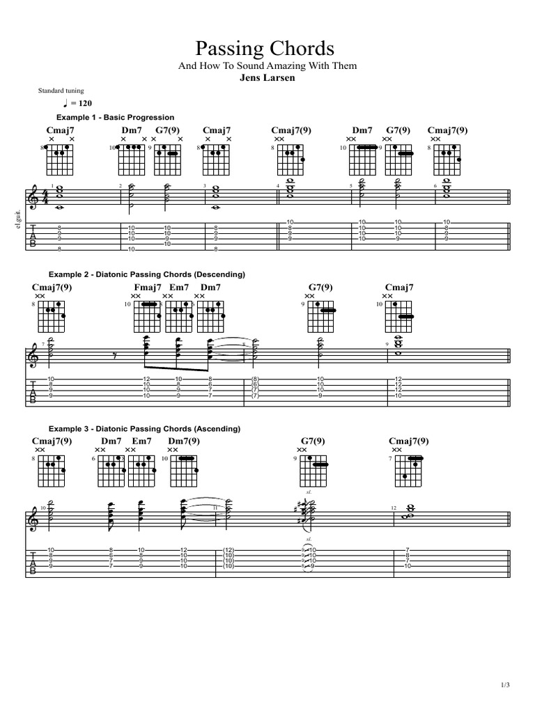 Passing Chords and How To Sound Amazing With Them | PDF | Pitch (Music ...