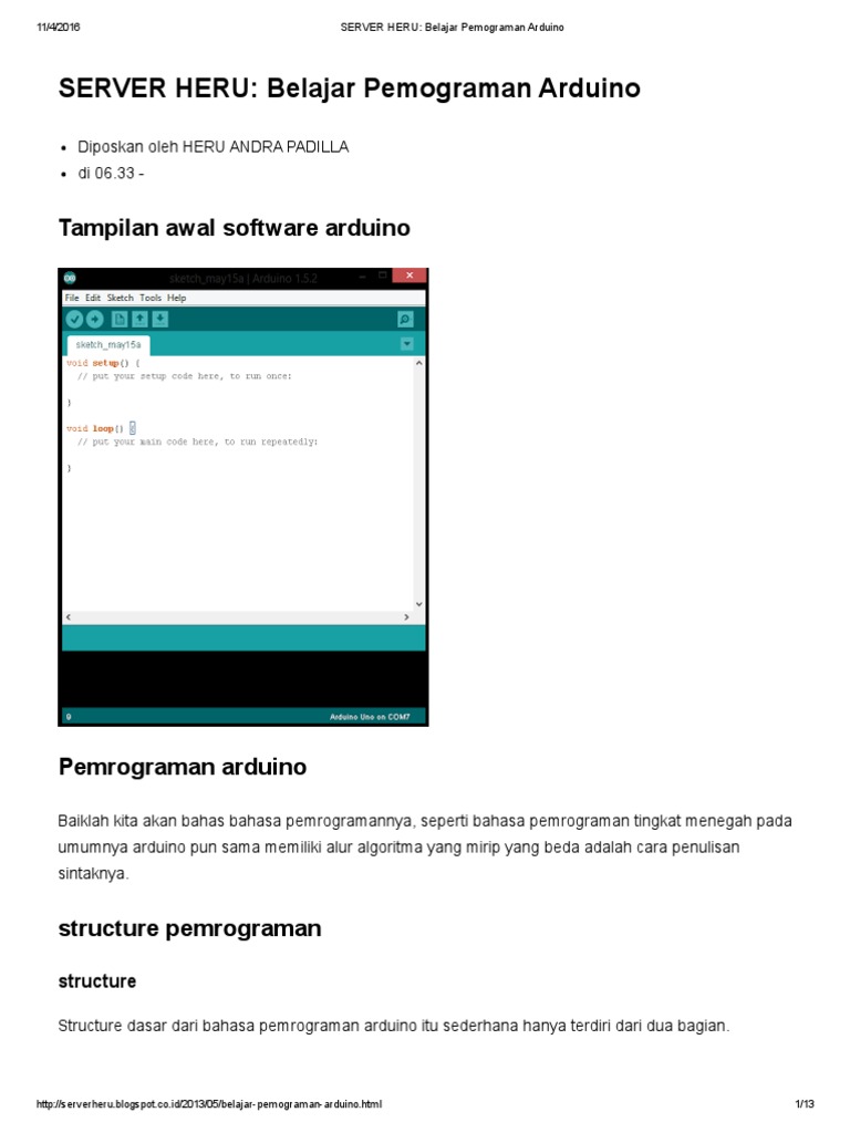 Pengenalan Arduino | PDF