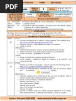 Planeacion Inglés Preescolar | PDF