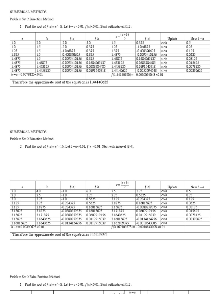 Numerical Methods Assignments Solution | PDF | Numerical Analysis | Science Software