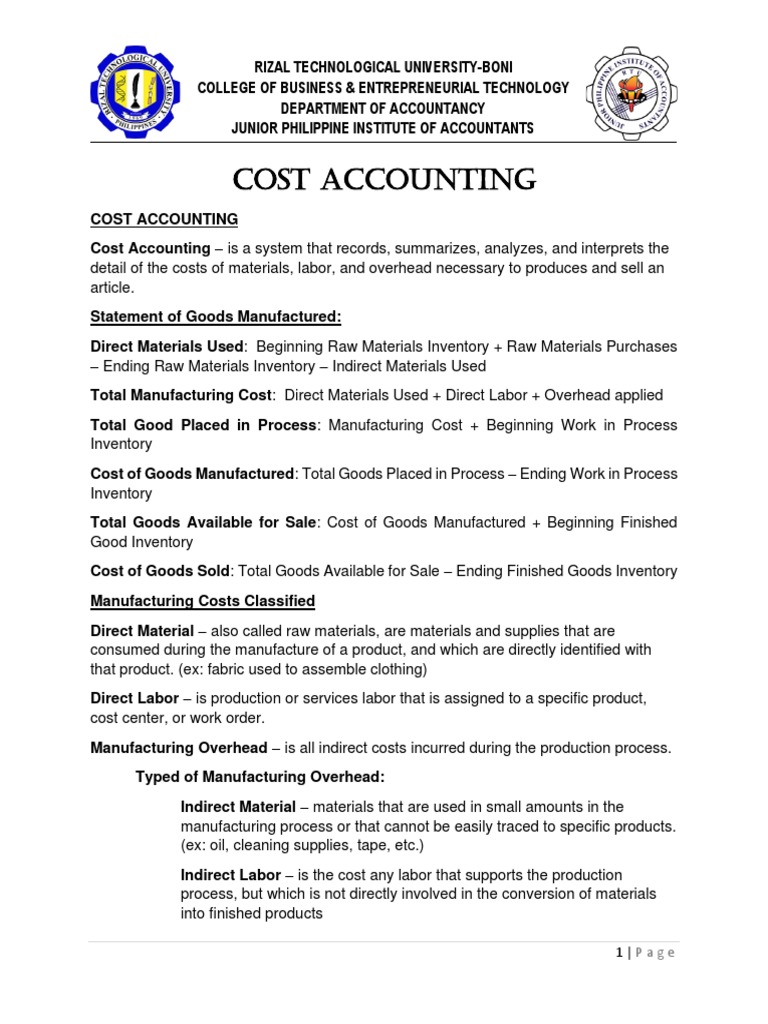 Cost Accounting PDF | PDF | Payroll Tax | Inventory