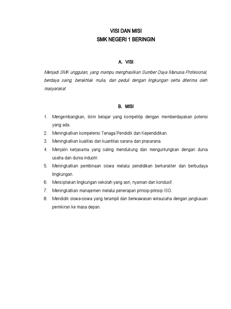 Visi Misi | PDF