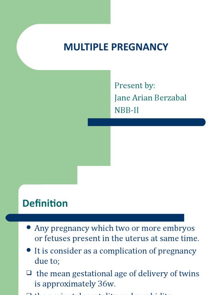 Multiple Pregnancy | PDF | Multiple Births | Twin