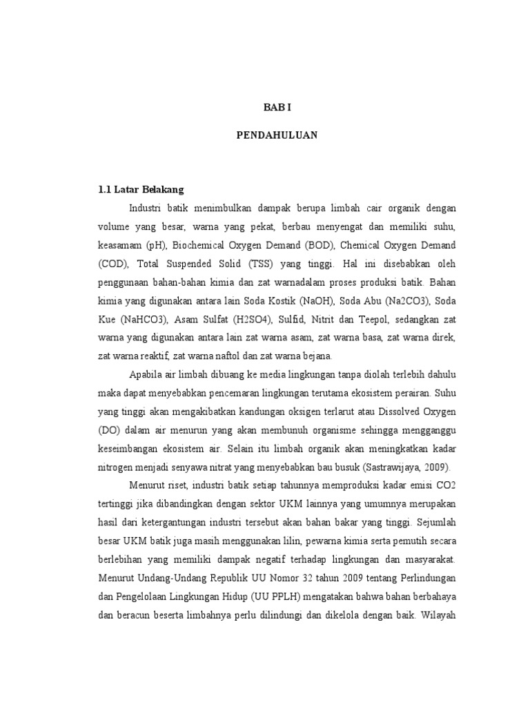 Pengelolaan Limbah Cair BATIK | PDF
