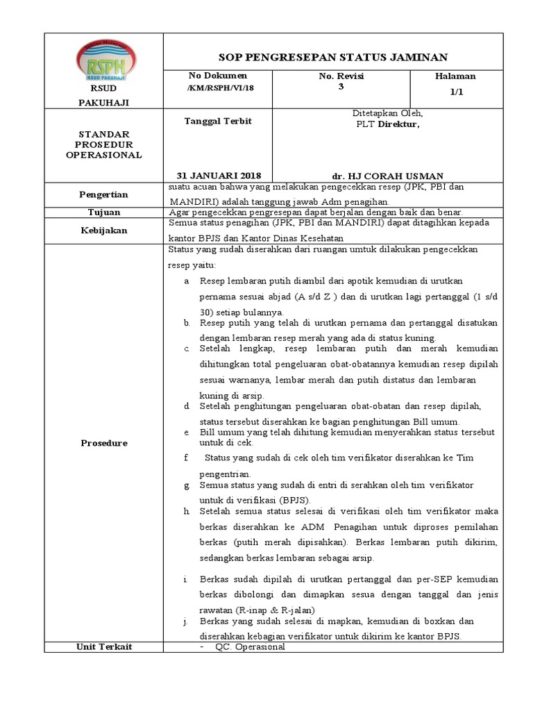 Sop Tim Casemix | PDF