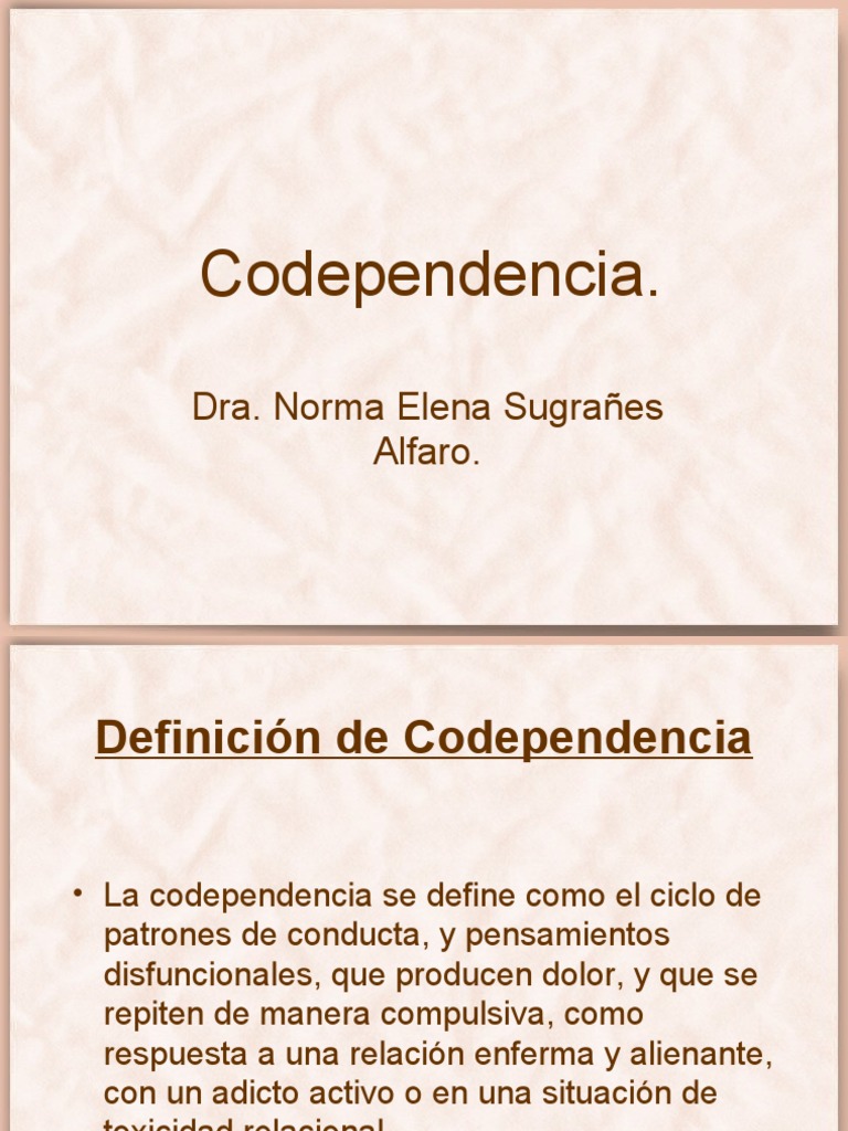 Definición y Tratamiento de Codependencia | PDF | Trastornos mentales y ...
