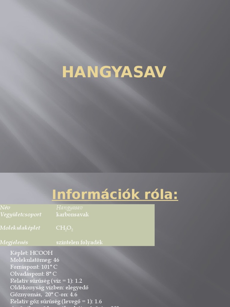Hangyasav | PDF
