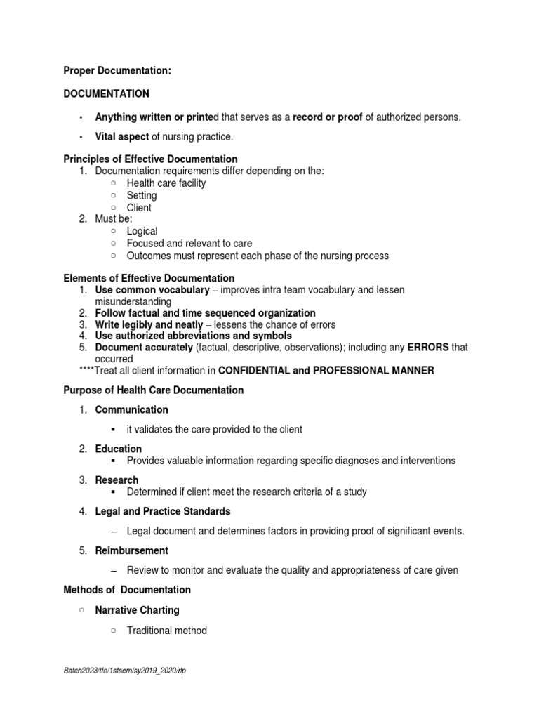 Proper-Documentation Handout | PDF | Evaluation | Information