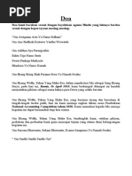 Doa Pembukaan Acara Agama Hindu Fix | PDF