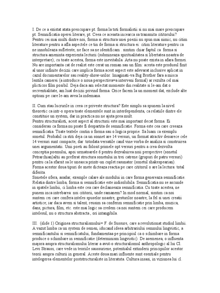 Structuralismul Naratologia | PDF