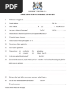 Customary Land Rights Application Form | PDF | Social Institutions ...