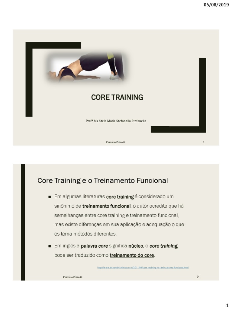 Core Training 2019 PDF | PDF | Músculo | Dor lombar