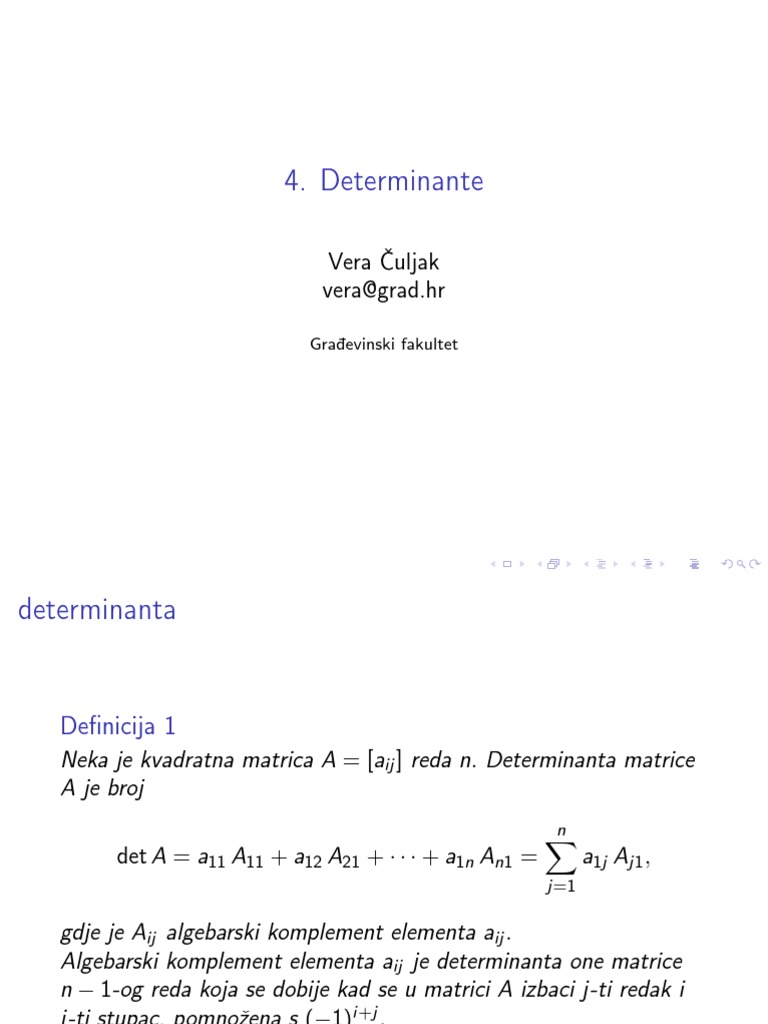 Determinante | PDF