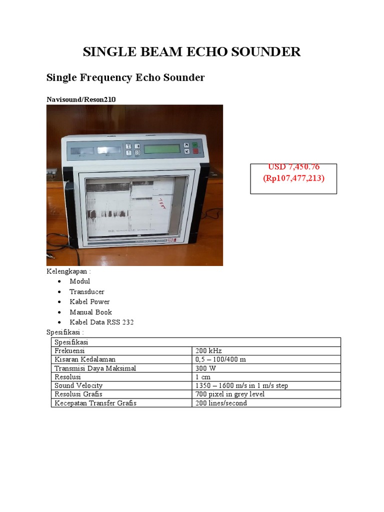 Single Beam Echo Sounder Overview | PDF | Electrical Engineering ...
