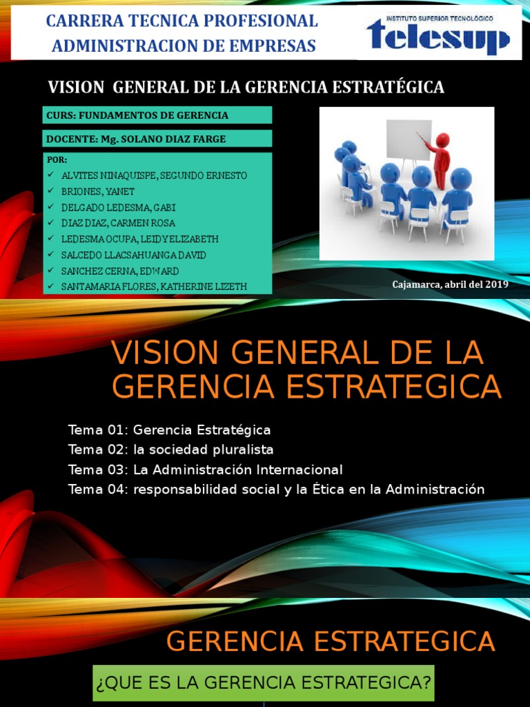 Visión General de la Gerencia Estratégica | PDF | Business | Economias