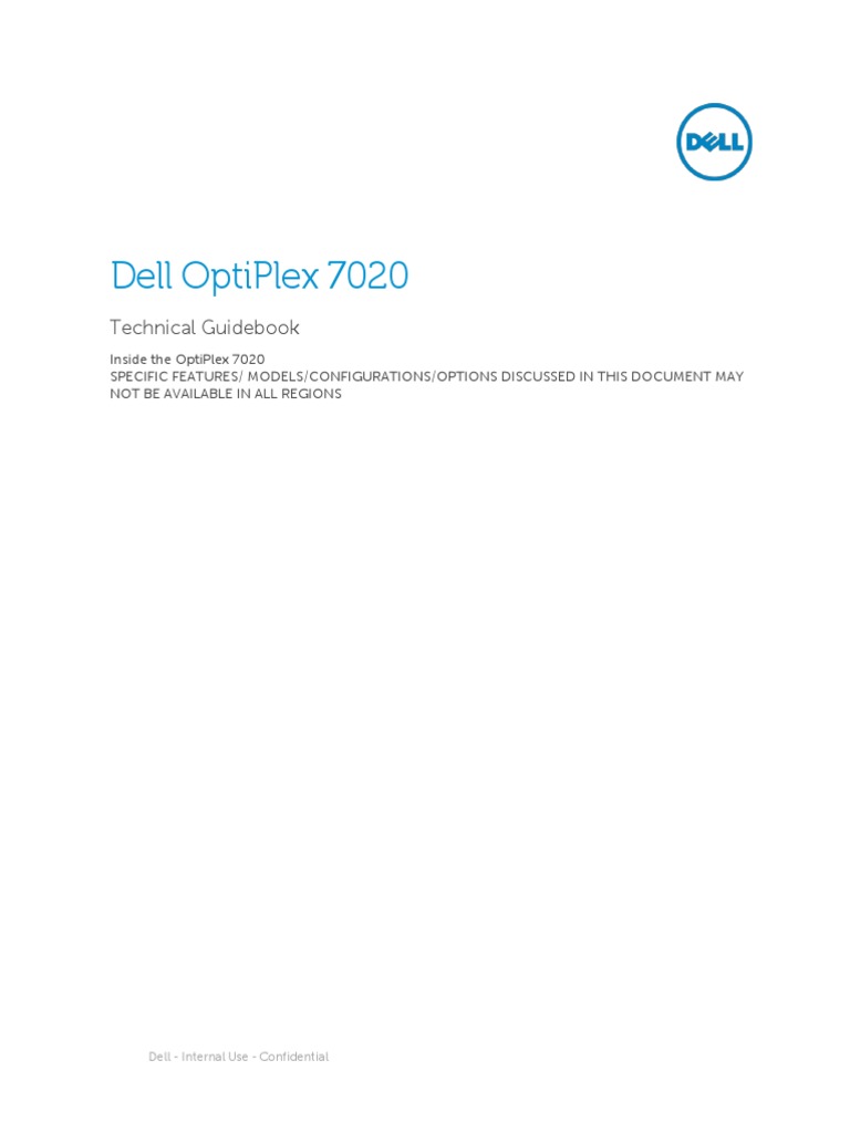 Dell OptiPlex 7020 Technical Guidebook PDF | PDF | Graphics Processing Unit | Computer Data Storage