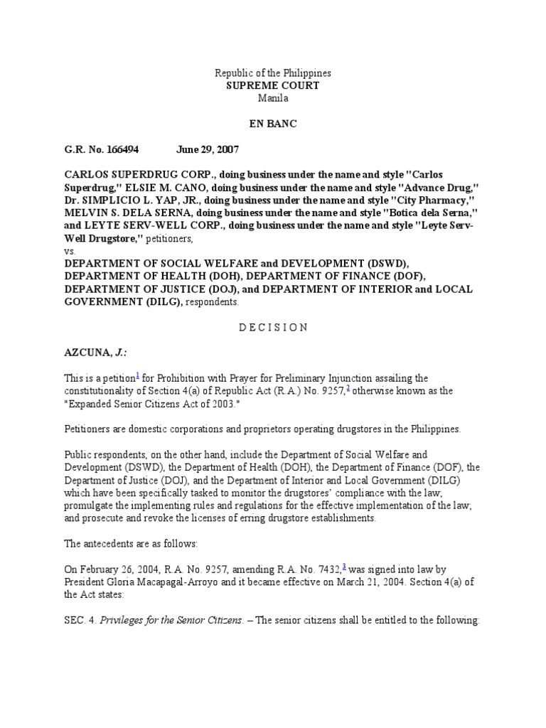 Carlos Superdrug vs. DSWD | PDF | Tax Deduction | Gross Income