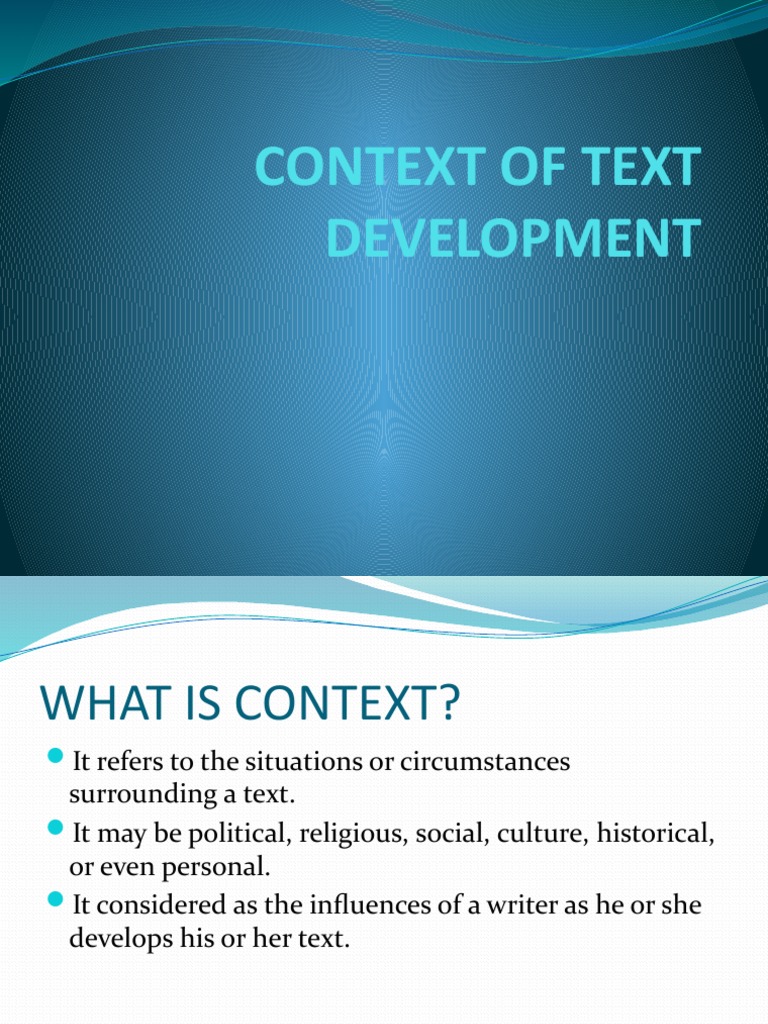 Context of Text Development | PDF | Argument | Epistemology