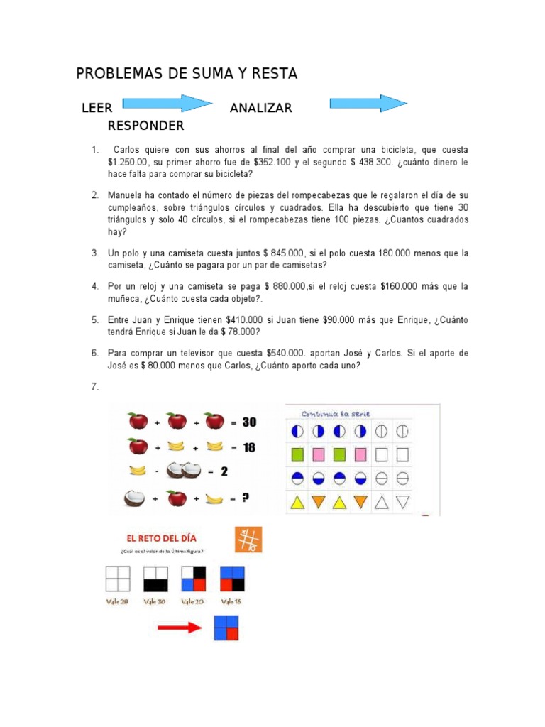 Suma y Resta y Logica | PDF