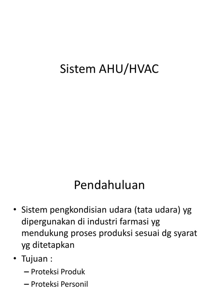 Sistem Ahu Hvac Pdf Pdf
