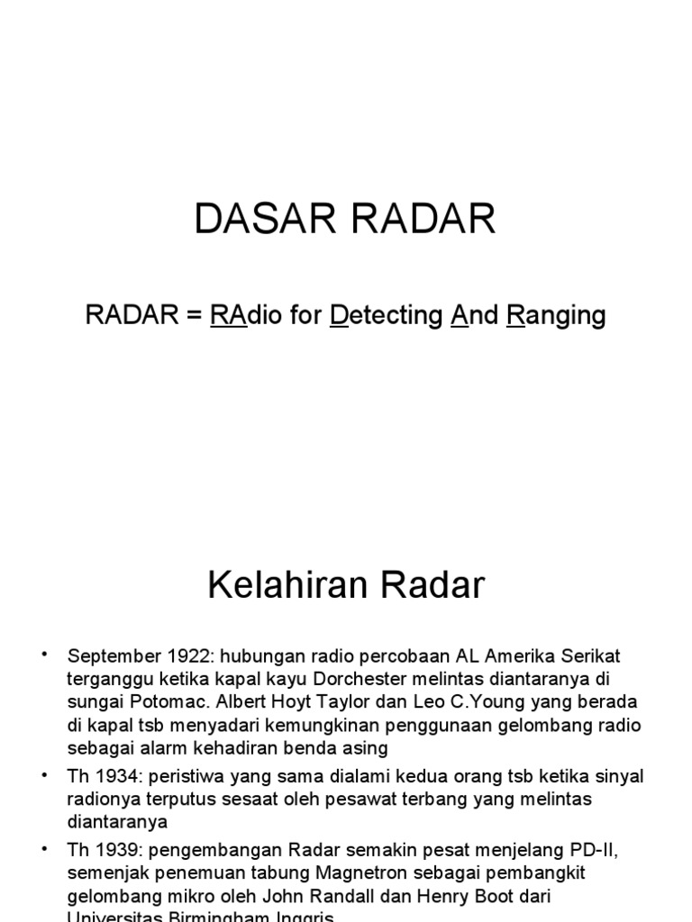 Dasar Radar | PDF