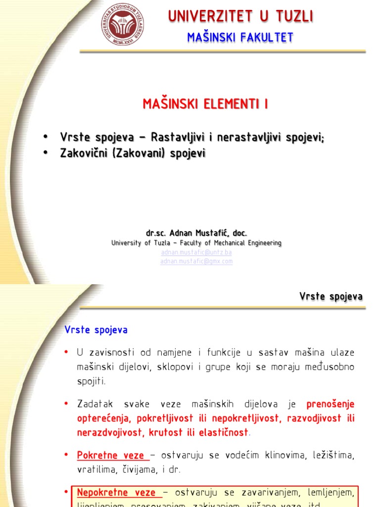 05 - Nerazdvojive Veze - Zakovicni Spojevi | PDF