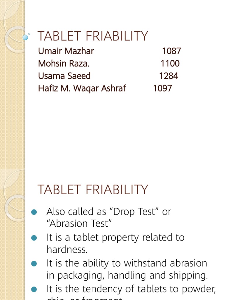 Assessing Tablet Strength and Durability: A Guide to Tablet Friability ...