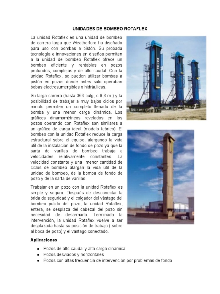 Uso de Unidades de Bombeo de Rotaflex | PDF | Bomba | Engranaje