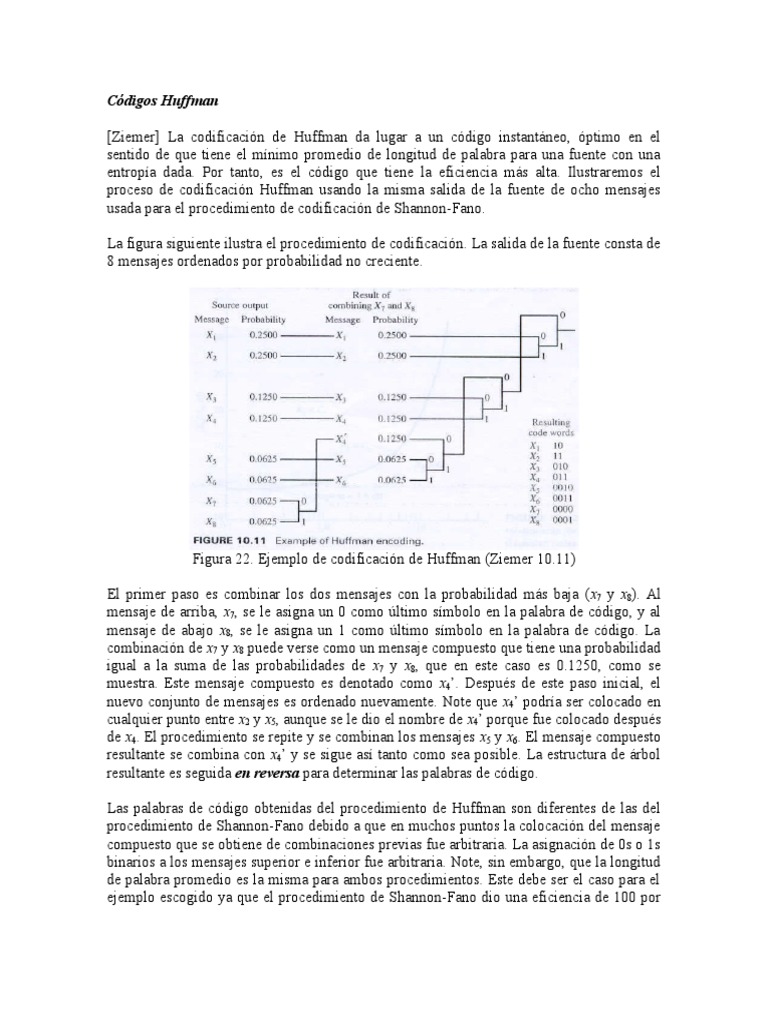 Códigos Huffman | PDF | Matemáticas Aplicadas | Informática teórica