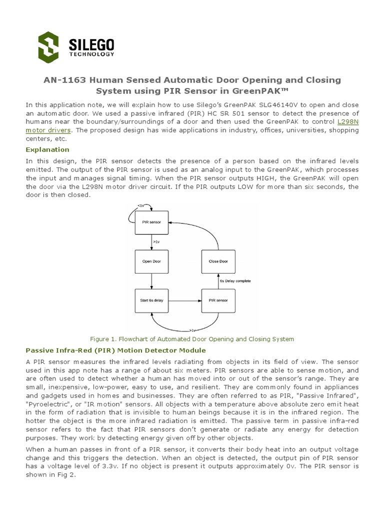 Human Sensed Automatic Door Opening and Closing System PDF | PDF ... Human Sensed Automatic Door Opening and Closing System PDF | PDF ...
