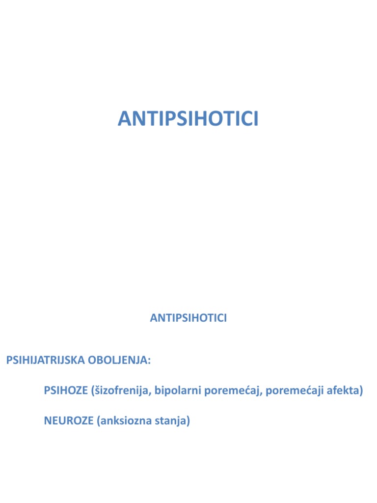 Antipsihotici PDF | PDF