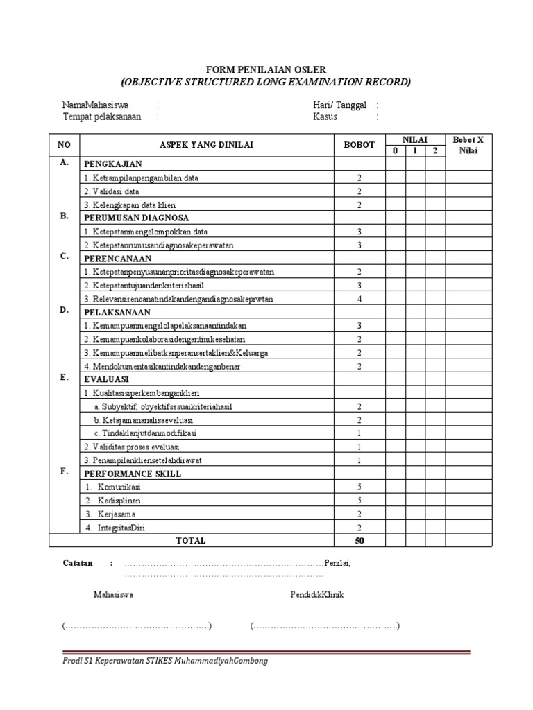 Form Osler | PDF
