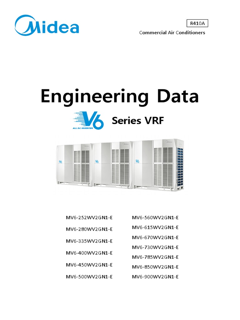 VRF V6 Engineering Data Book (EU) PDF | PDF | Duct (Flow) | Power Supply