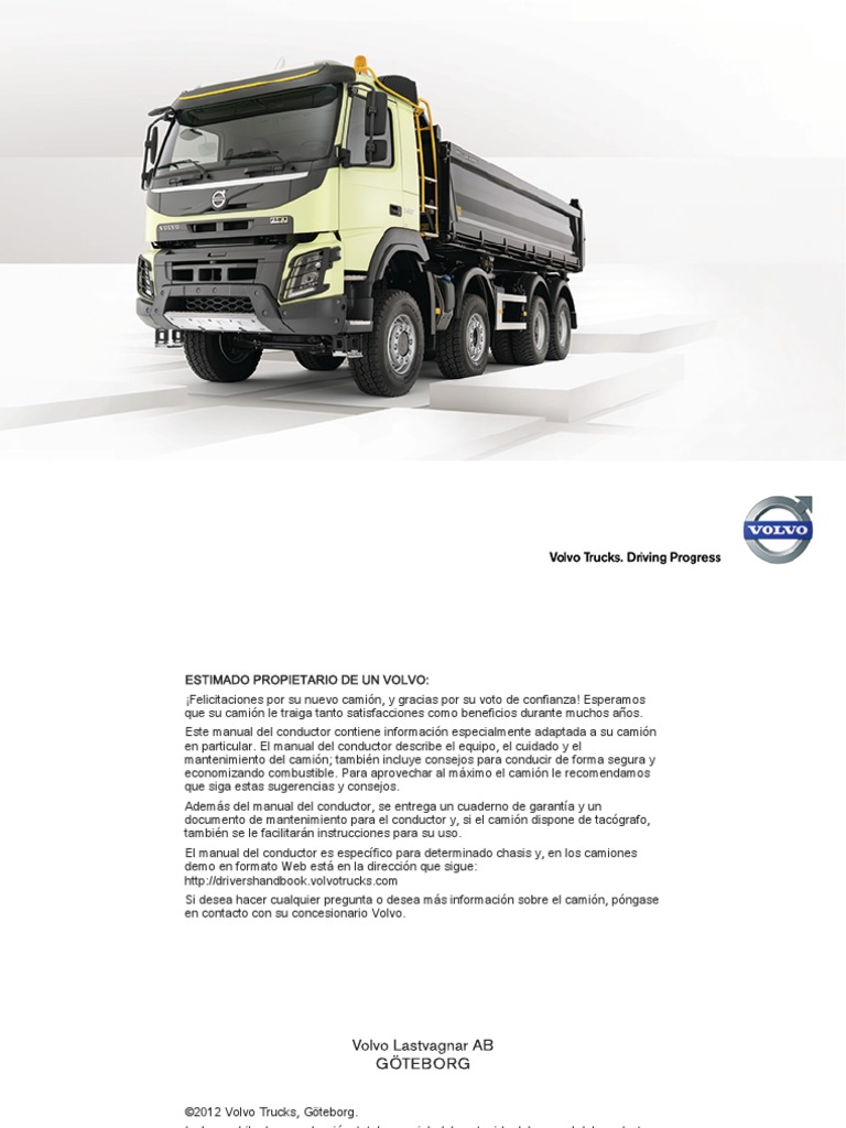 Manual de Volvo FMX de 50 TN | PDF | Camión | Neumático