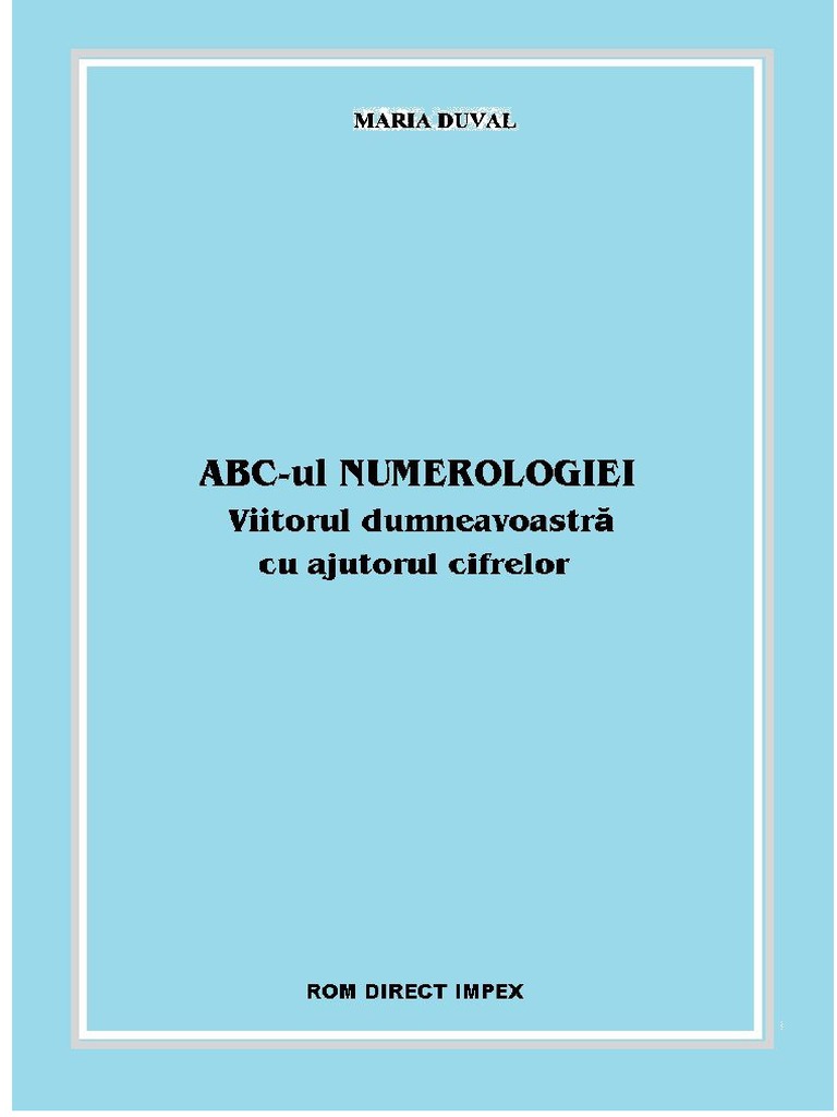 ABC-ul Numerologiei (Curatat) | PDF