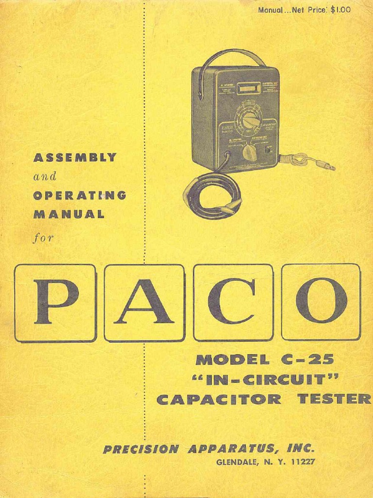 PACO C-25 Manual PDF | PDF