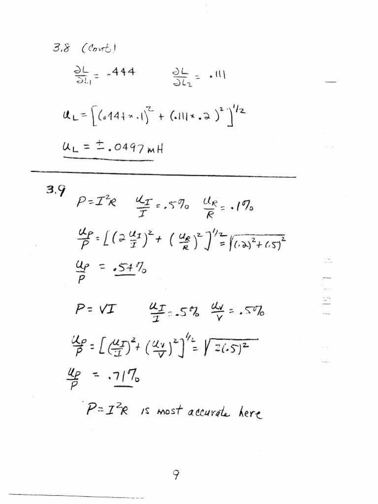 Solution Manual For Mechanical Measurements 6th Ed Thomas Beckwith Roy Marangoni 9 PDF | PDF