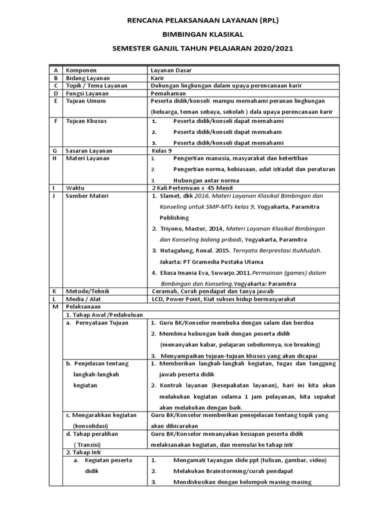 RPL-Perencanaan Masa Depan Dengan Konsep Aku | PDF