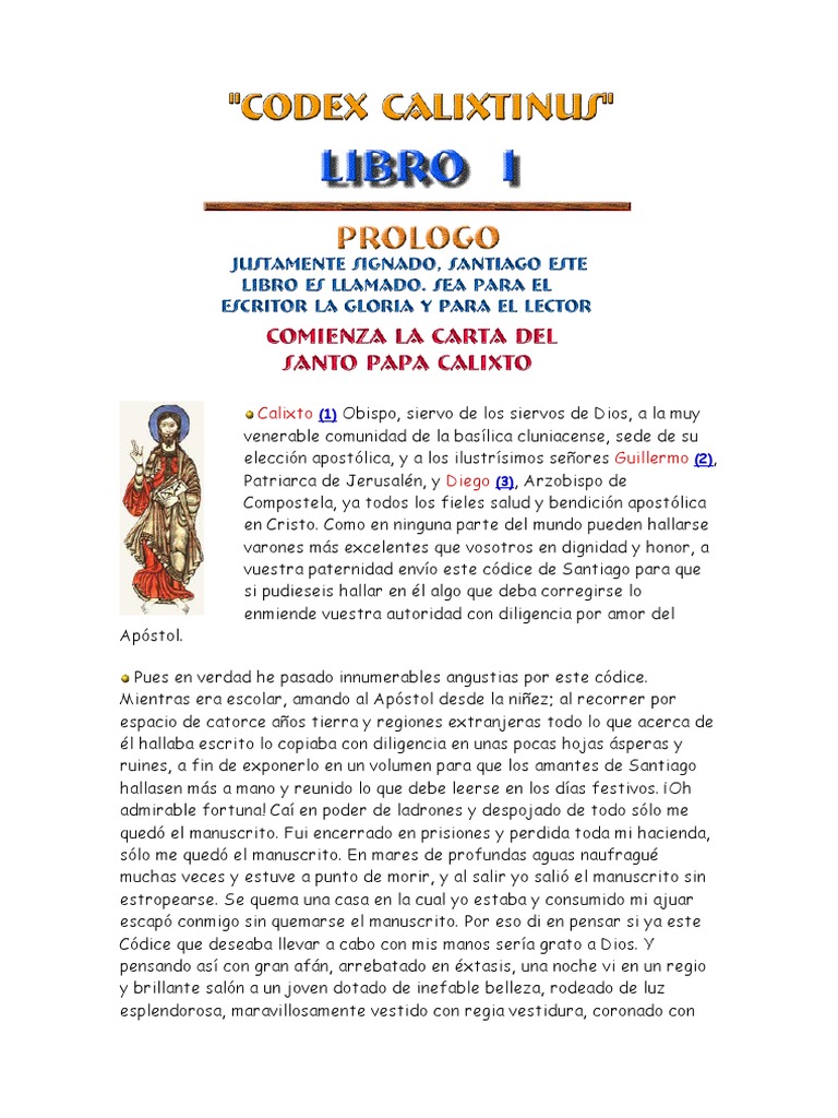 Codex - Calixtinus - PDF Libro PDF | PDF | Comportamiento religioso y experiencia | Textos ...