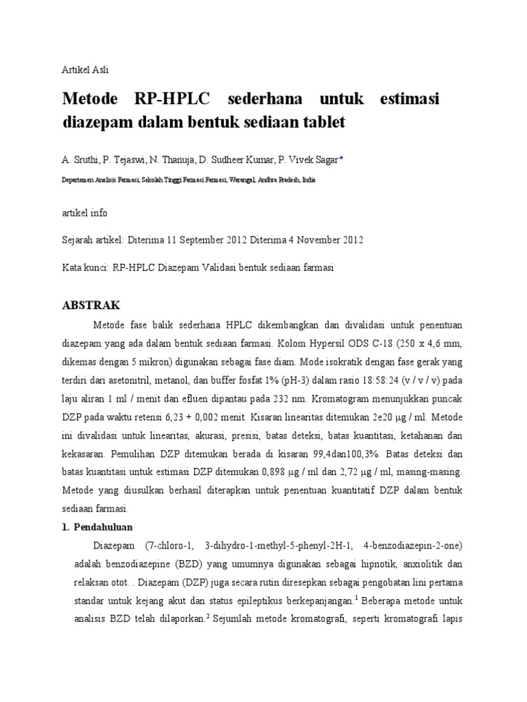 Terjemahan Jurnal HPLC | PDF