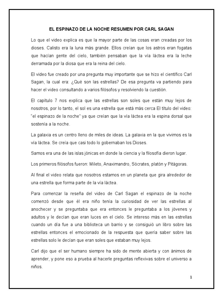 El Espinazo de La Noche Resumen Por Carl Sagan | PDF | Pitágoras ... El Espinazo de La Noche Resumen Por Carl Sagan | PDF | Pitágoras ...