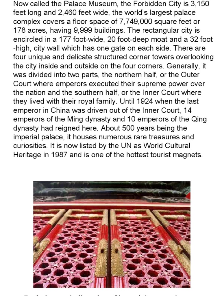 Forbidden City - China | PDF | China | World Politics