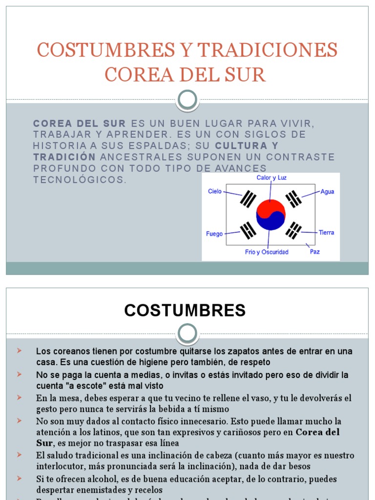 Costumbres y Tradiciones Corea Del Sur | PDF